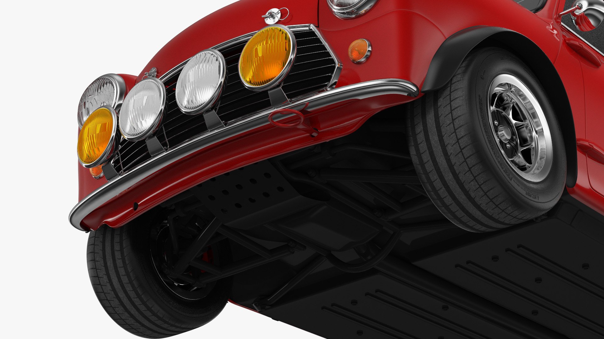 3D Retro Rally Car Red model - TurboSquid 1908914