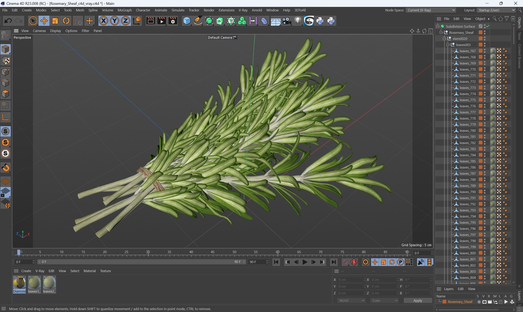 3D Rosemary Sheaf - TurboSquid 2403010