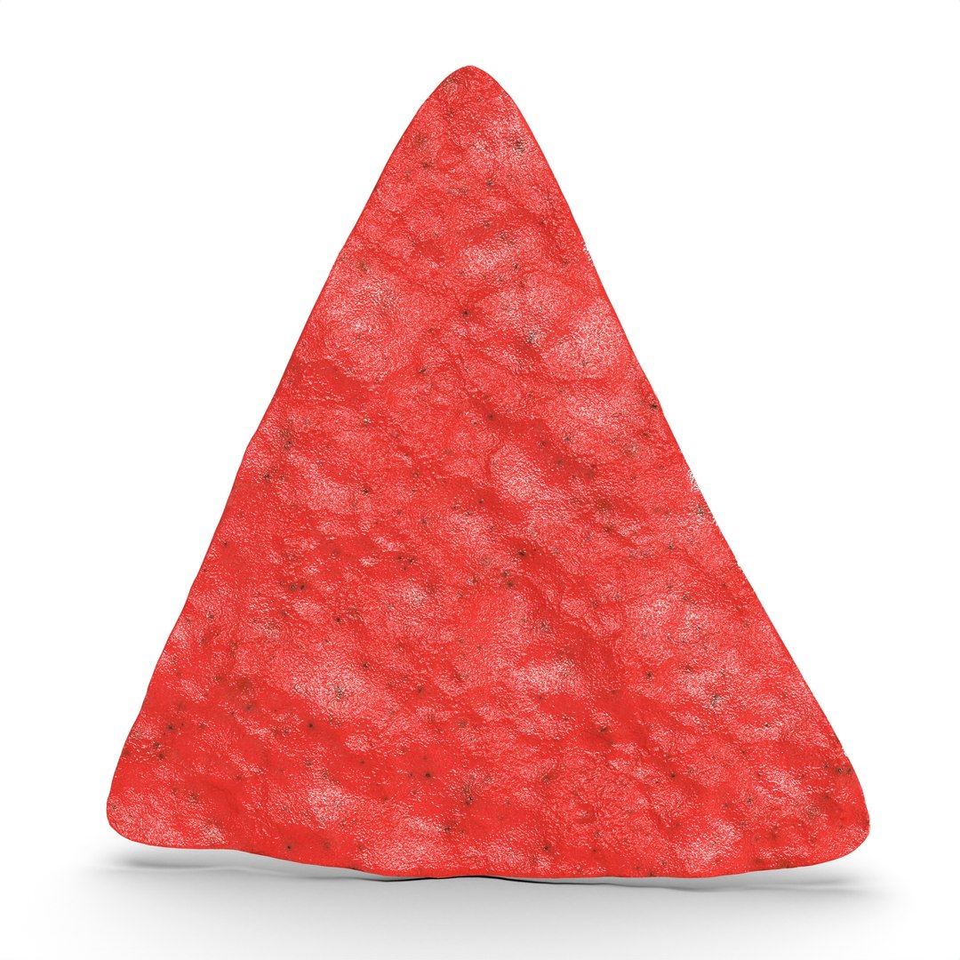 3D Realistic Red Nachos Tortilla Chip With Detailed Texture ...