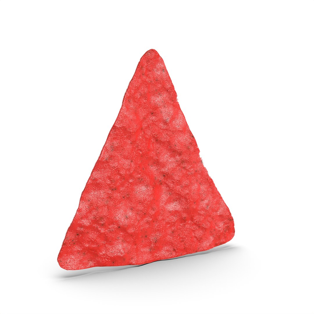 3D Realistic Red Nachos Tortilla Chip With Detailed Texture ...