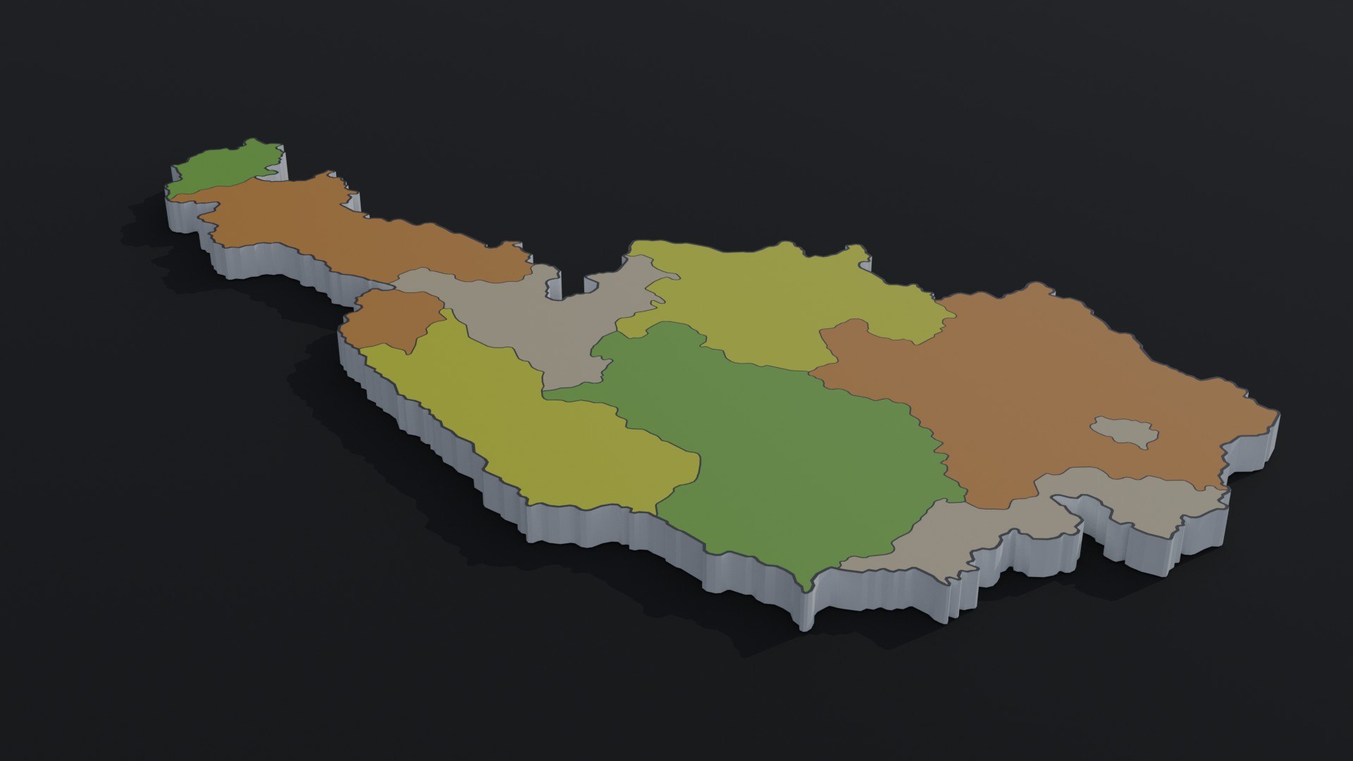3D Political Map Of Austria - TurboSquid 1986034