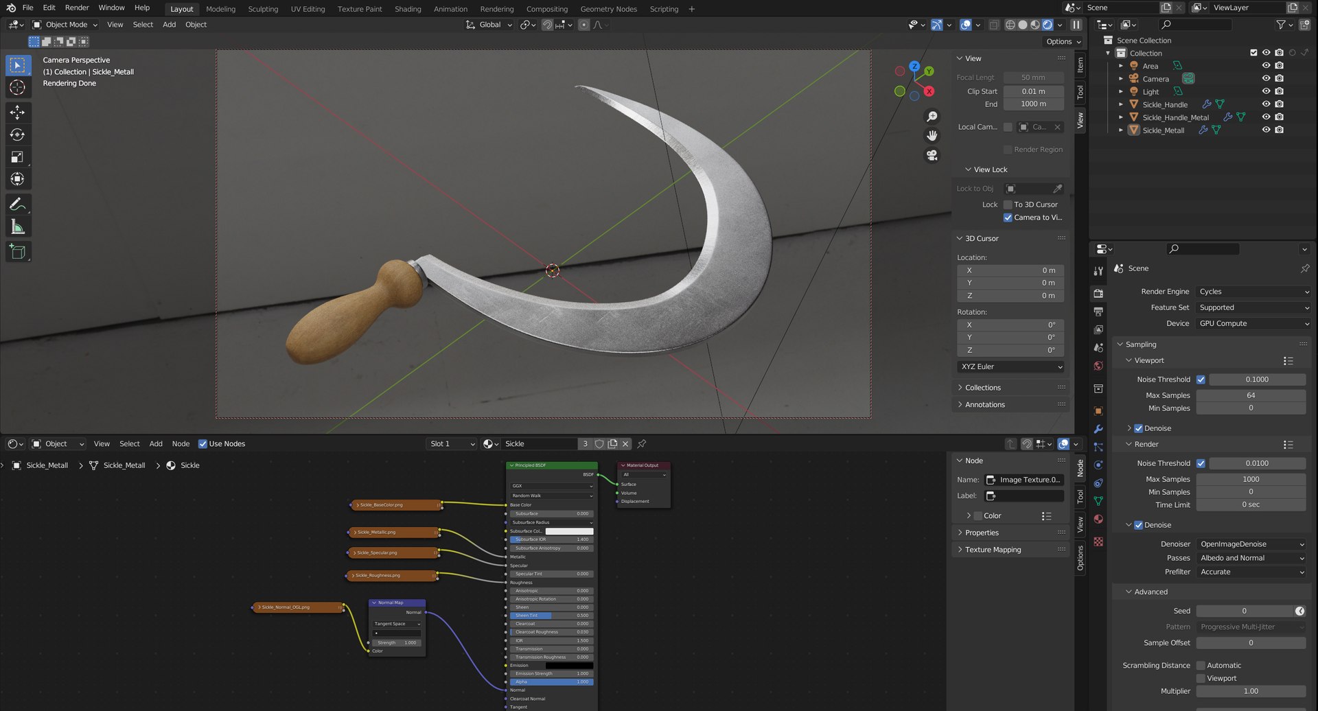 Sickle 3D Model - TurboSquid 1939765