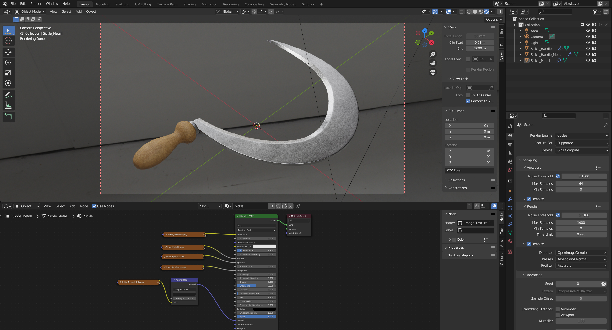 Sickle 3D model - TurboSquid 1939765