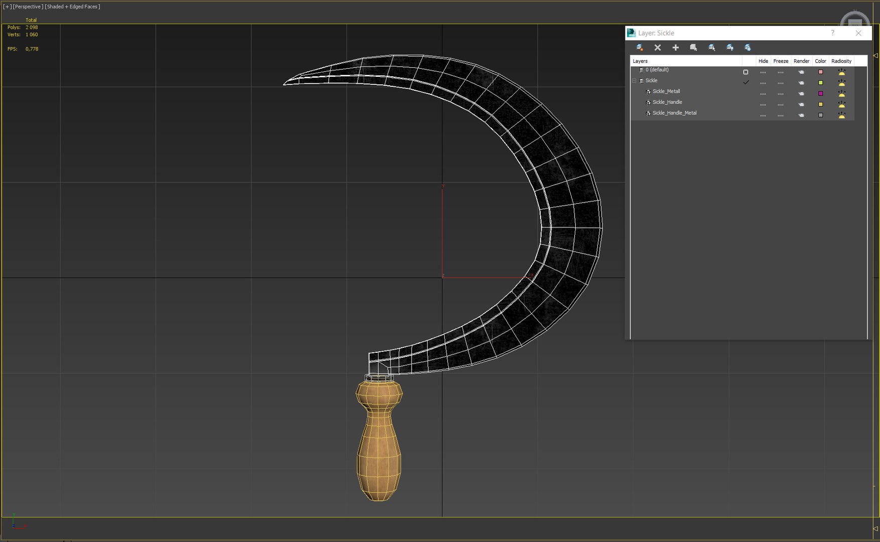 Sickle 3D Model - TurboSquid 1939765