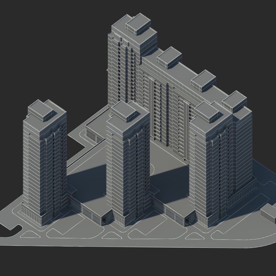 3d Model Design Residential Complex