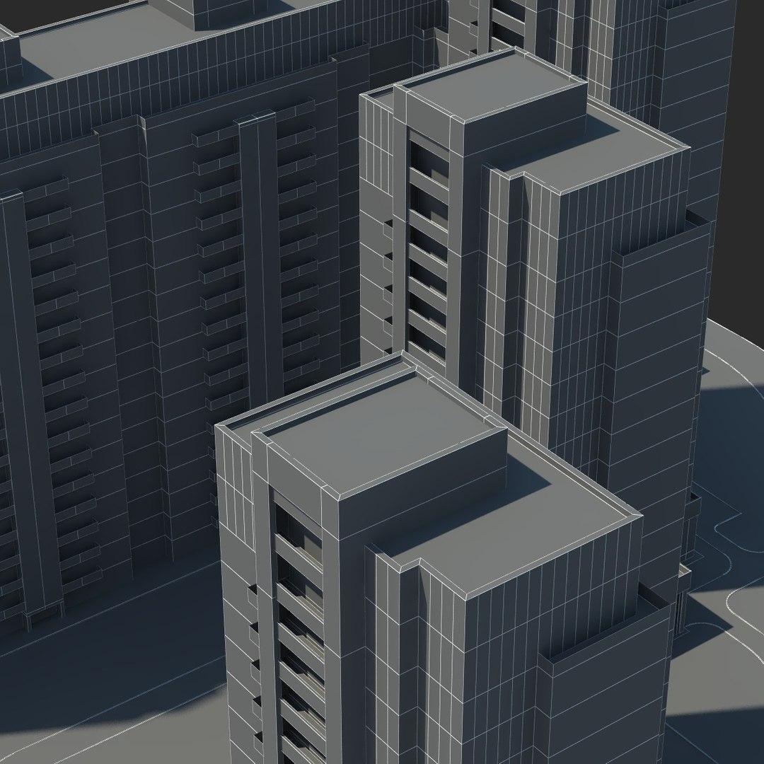 3d Model Design Residential Complex