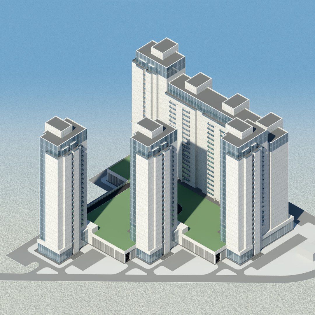3d Model Design Residential Complex