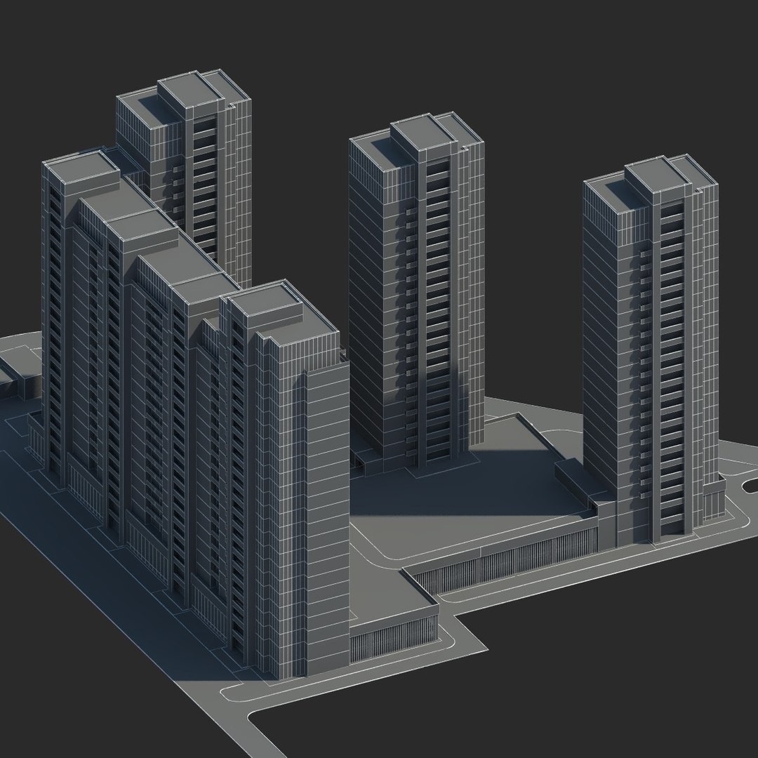 3d Model Design Residential Complex