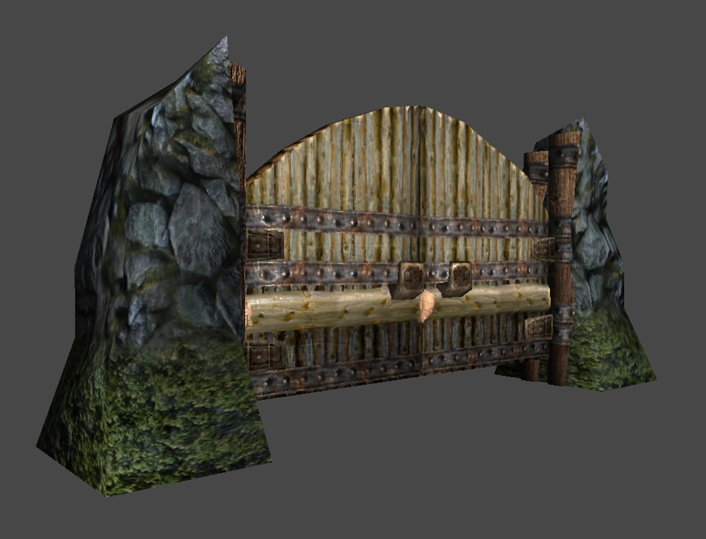 Wall Tower Gates 3d Model