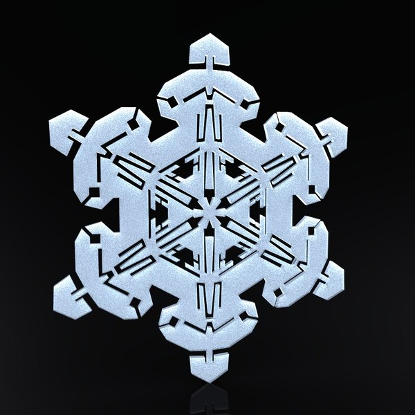 snowflake christmas symbols 3d model