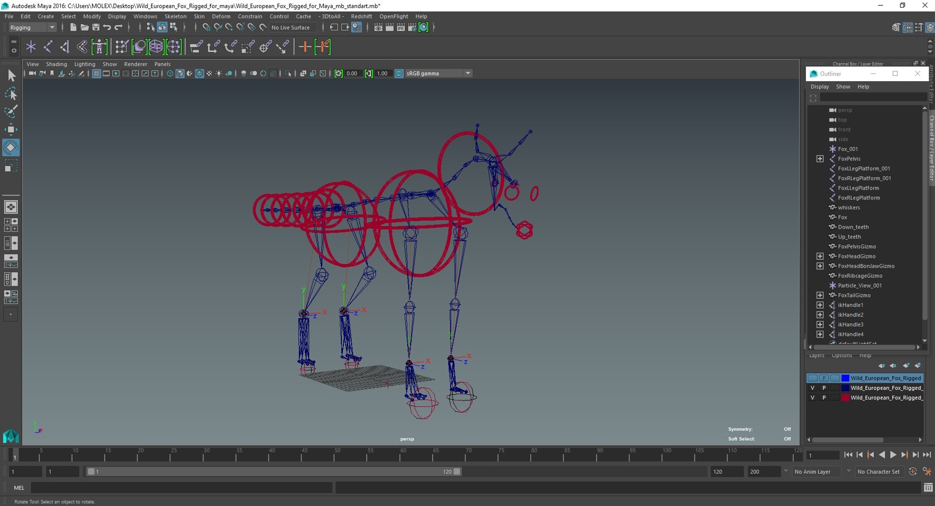 3D Wild European Fox Rigged For Maya - TurboSquid 2220600