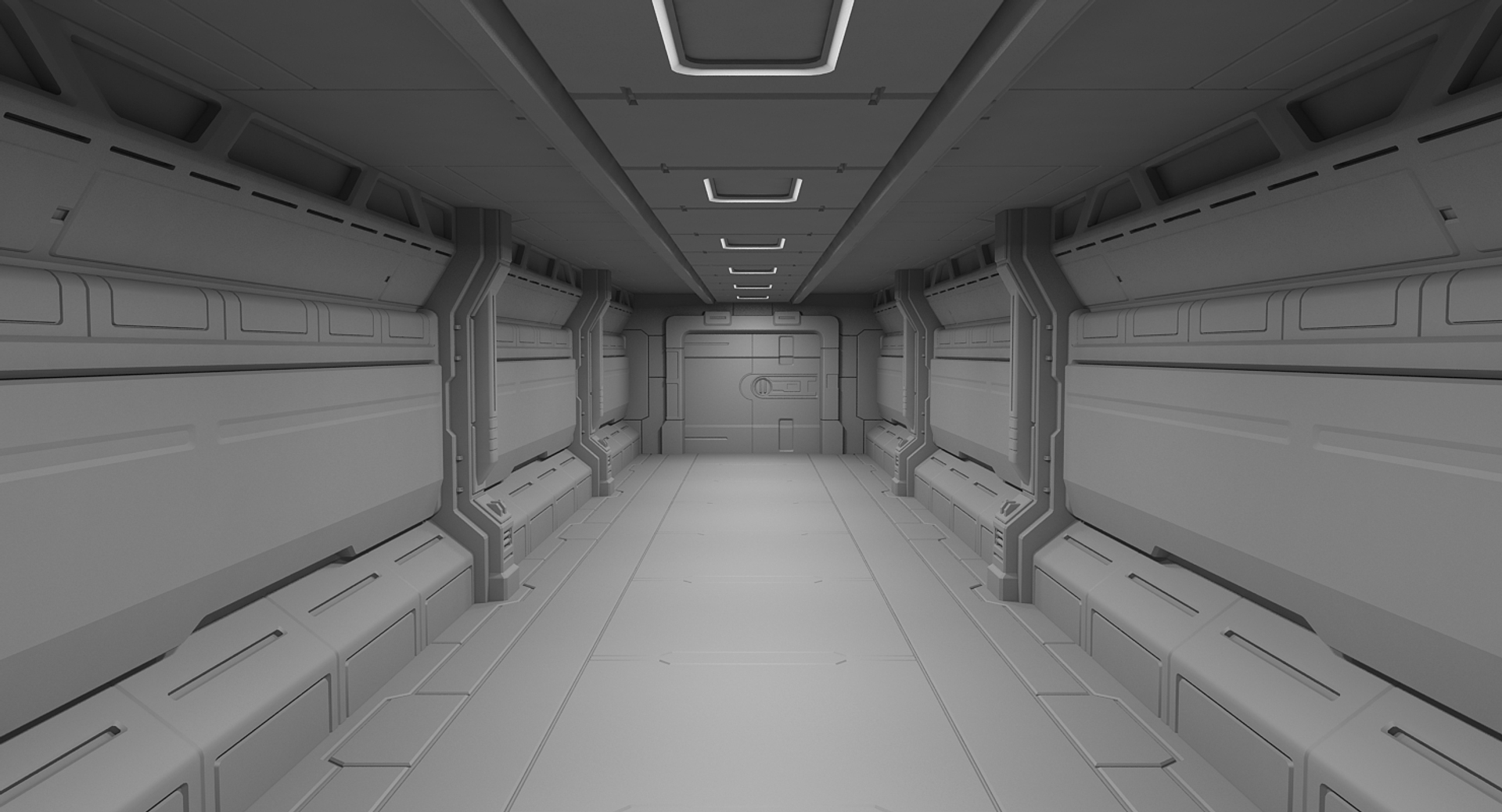 Sci-fi corridor 3D model - TurboSquid 1353124