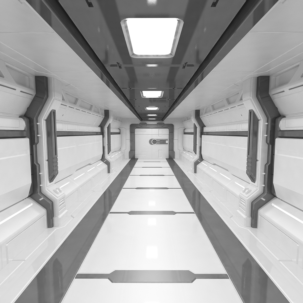 Sci-fi corridor 3D model - TurboSquid 1353124
