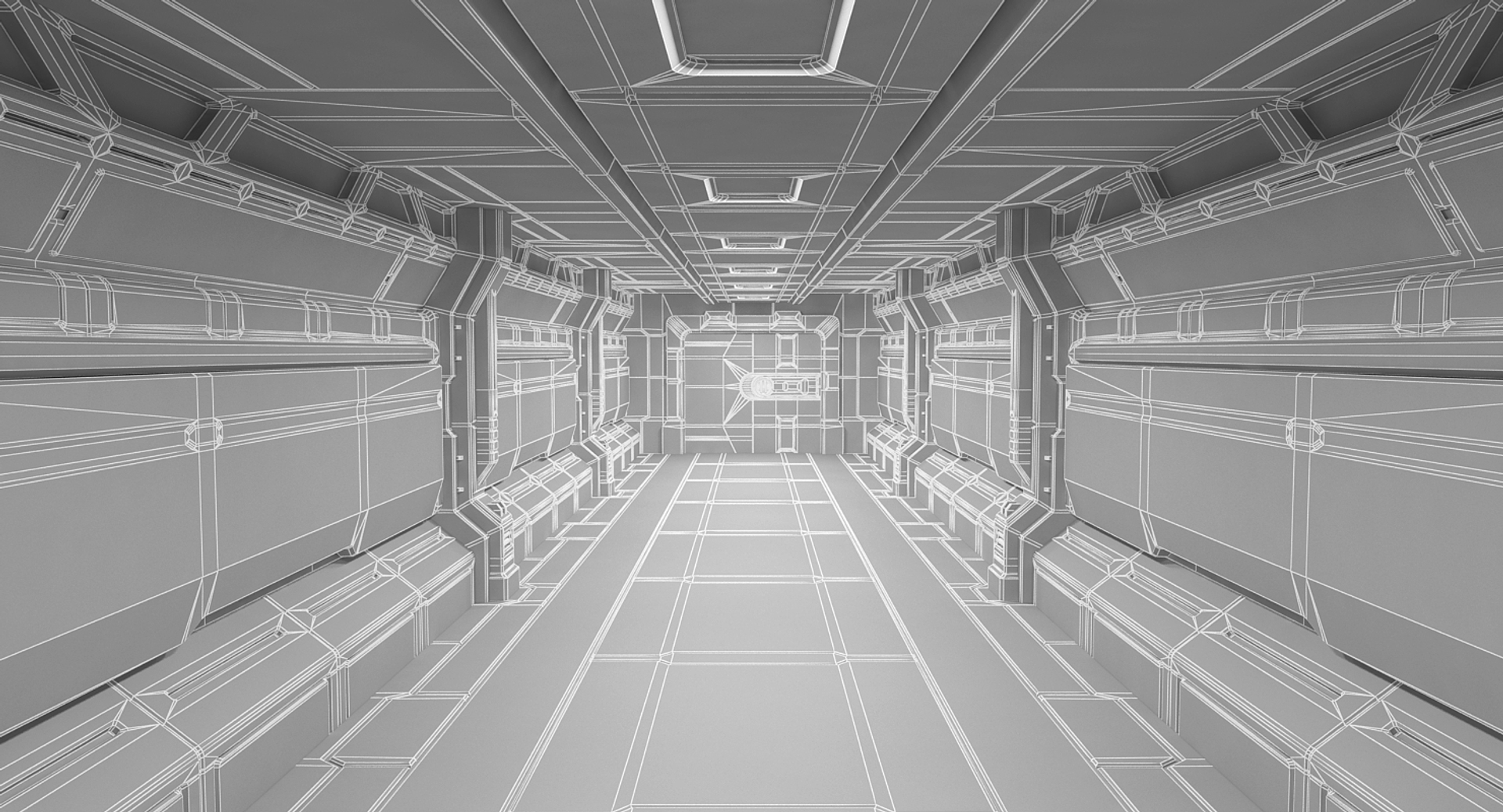 Sci-fi corridor 3D model - TurboSquid 1353124
