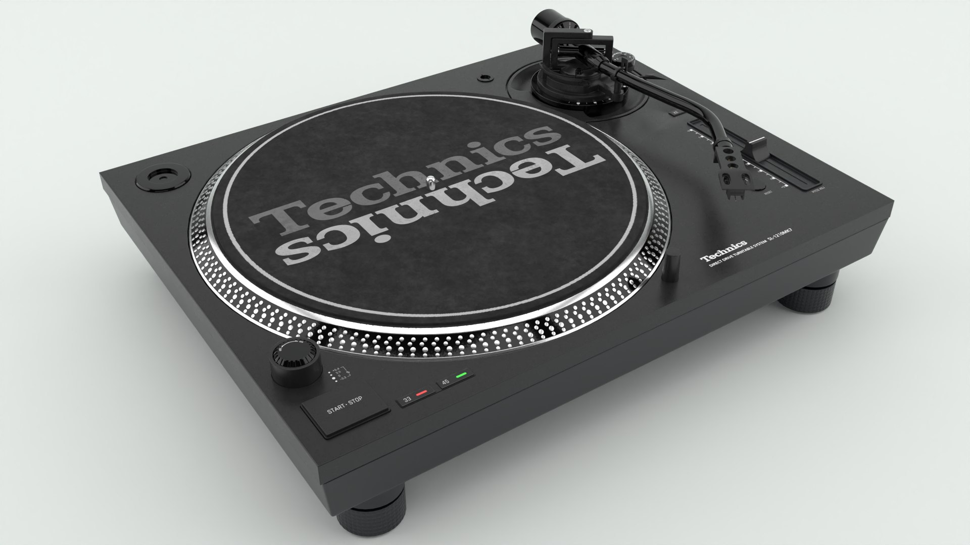 Technics SL-1210MK7 Turntable Black 3D Model - TurboSquid 2097430