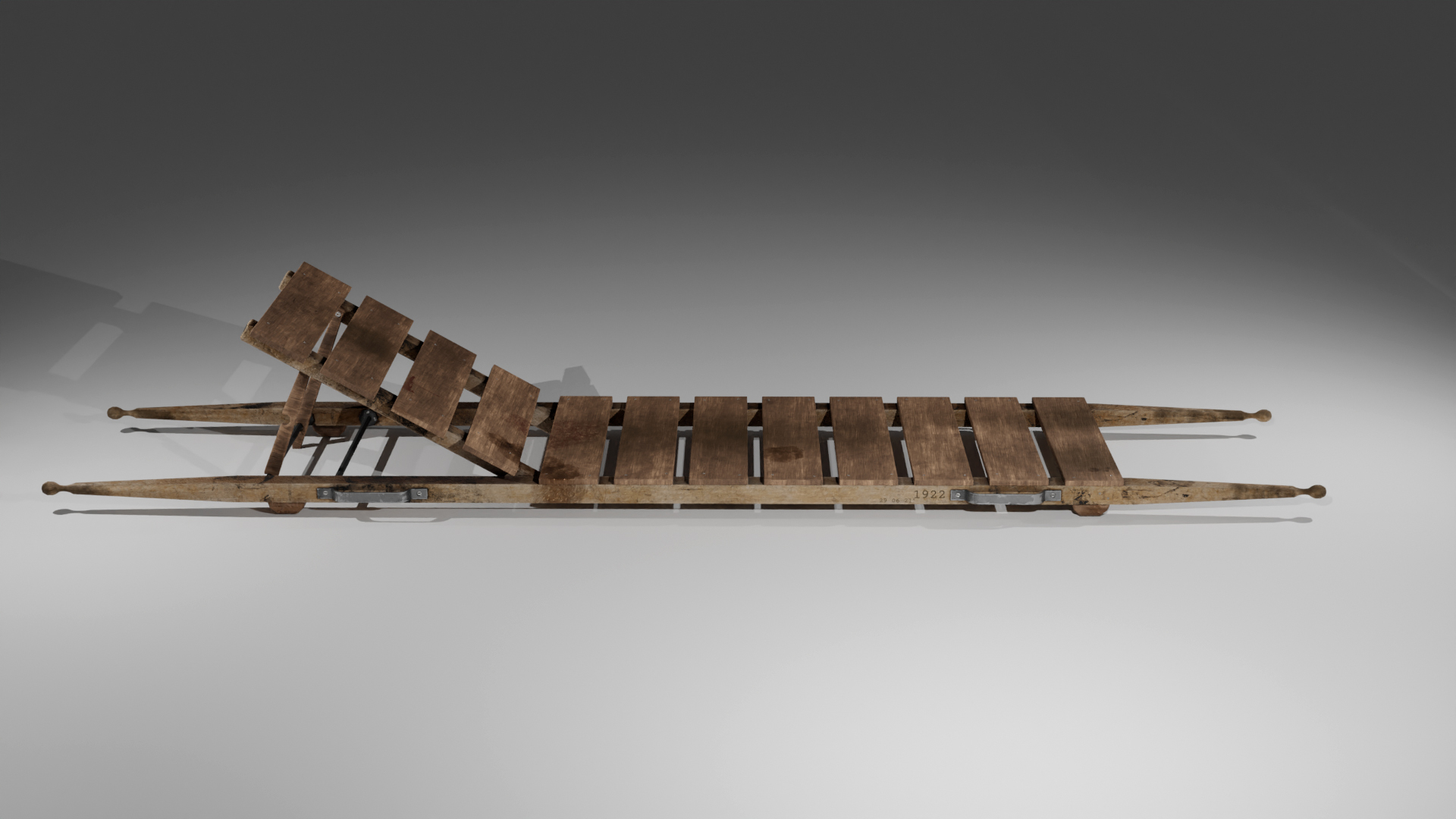Military Wood Medical Stretcher Low Poly 3D Model - TurboSquid 1834102
