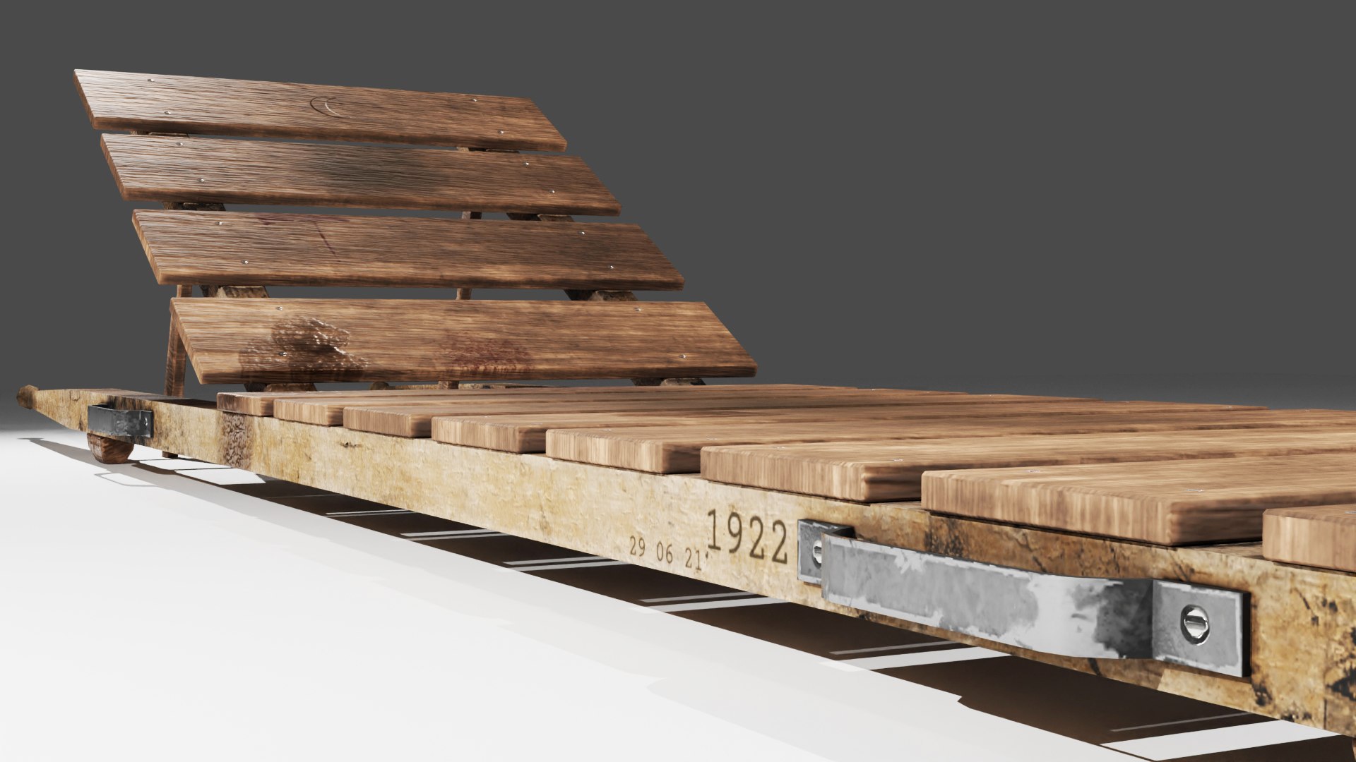 Military Wood Medical Stretcher Low Poly 3D Model - TurboSquid 1834102