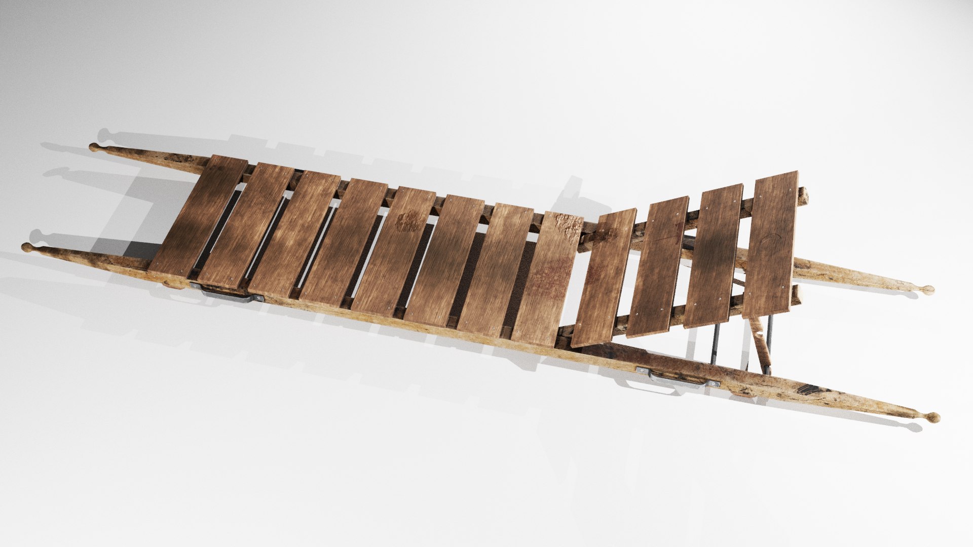 Military Wood Medical Stretcher Low Poly 3D Model - TurboSquid 1834102