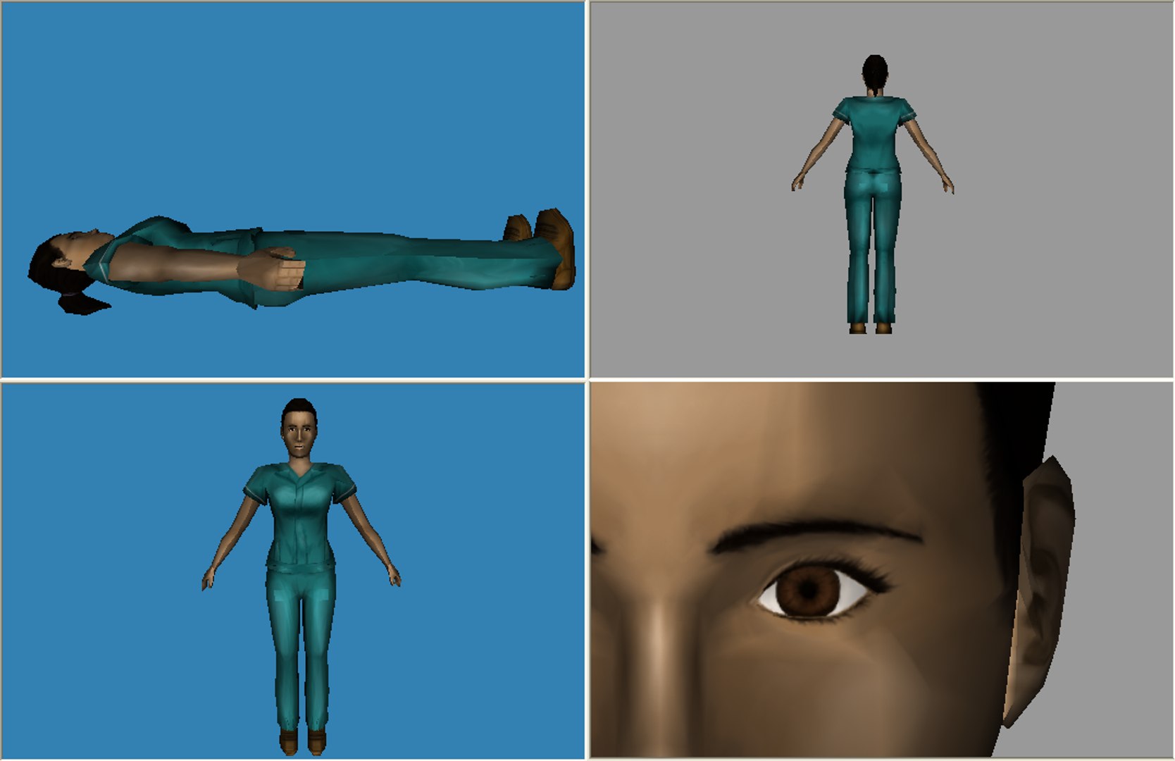 3d female nurse model