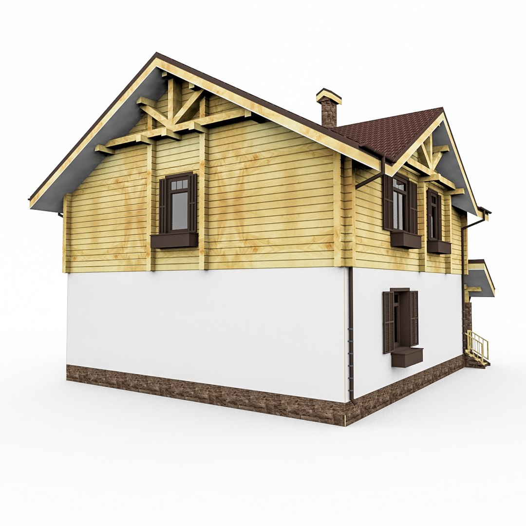 House Chalet 3d Model