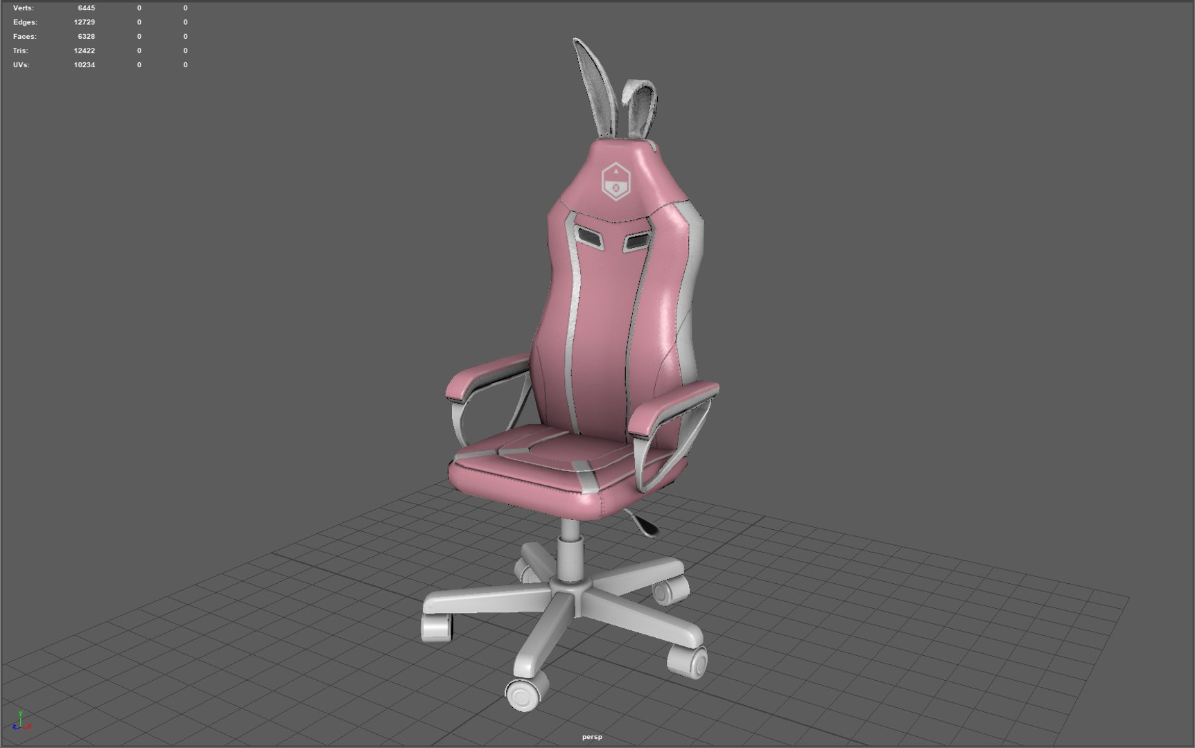 3D Pink Bunny Gaming Chair model - TurboSquid 2155912