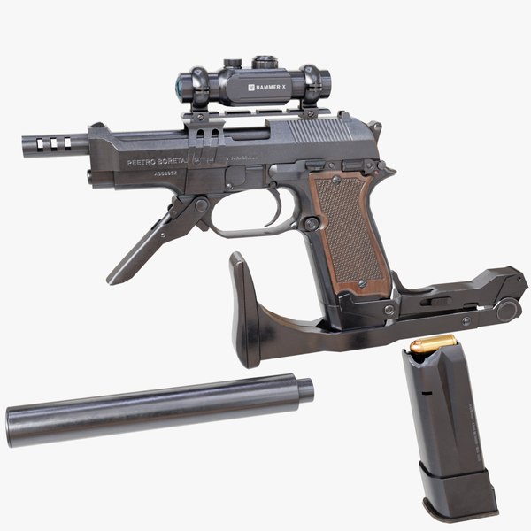 권총 08 검정색 일반 모든 PBR UE 텍스처 3D 모델 - TurboSquid 2203460