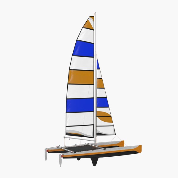 international class catamaran generic 3d model