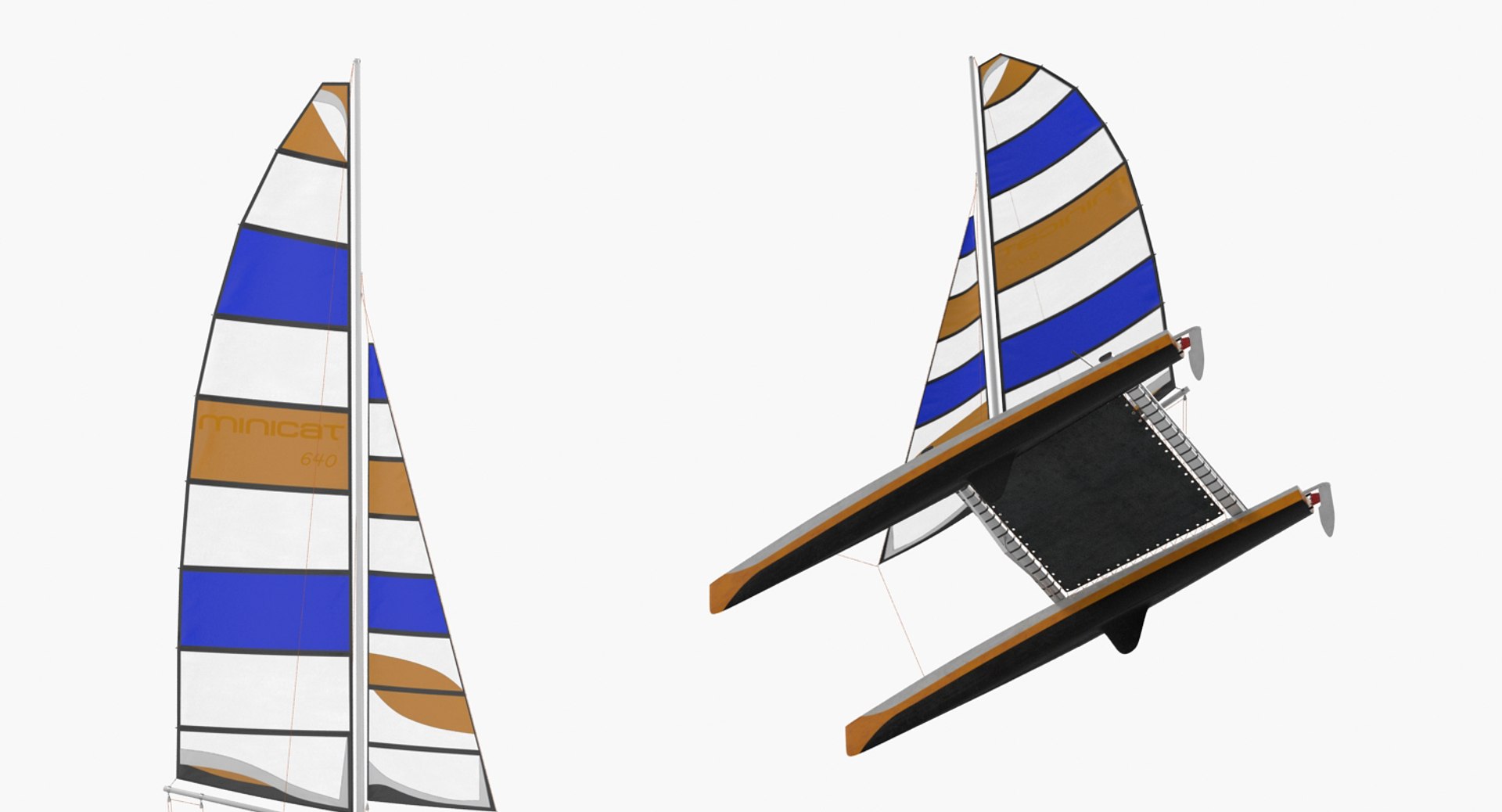 International Class Catamaran Generic 3d Model