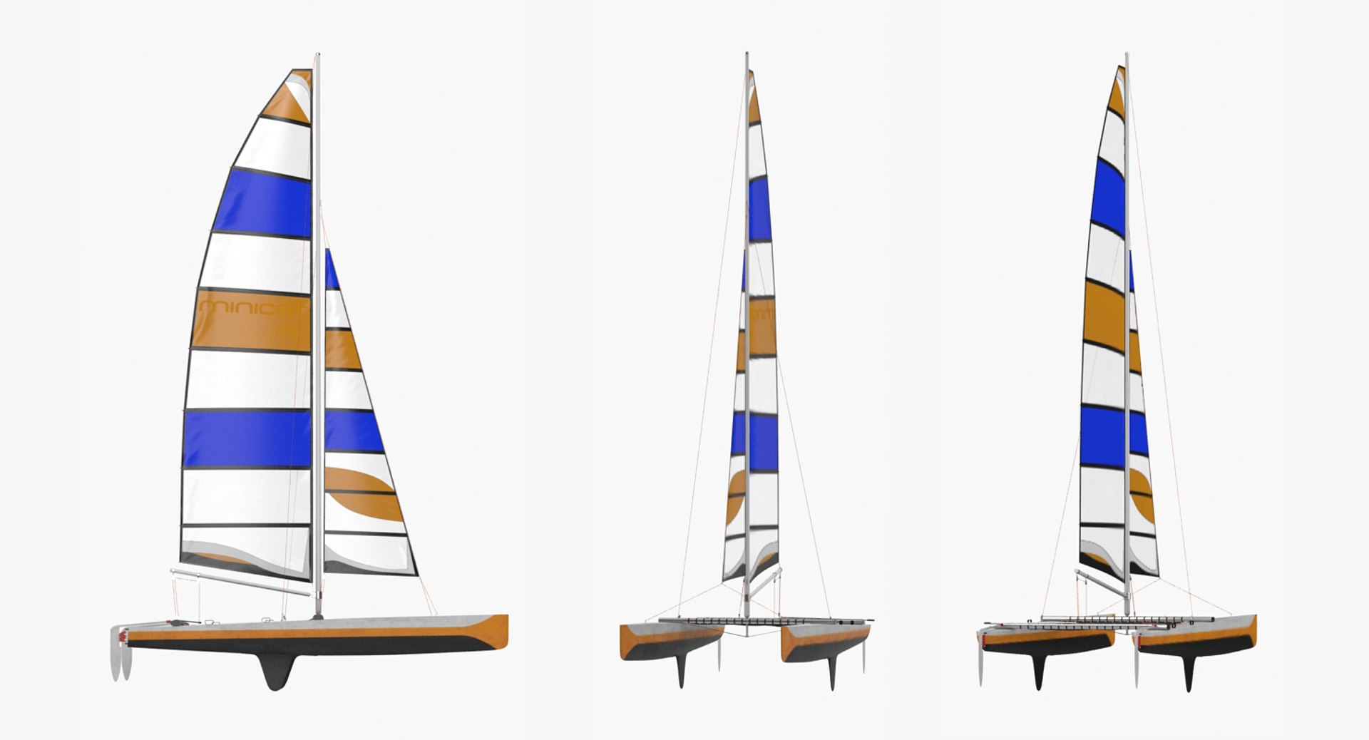 International Class Catamaran Generic 3d Model