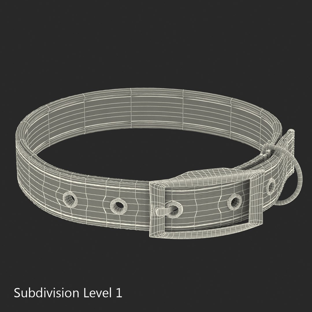 Dog Collar 3 Red 3d Model