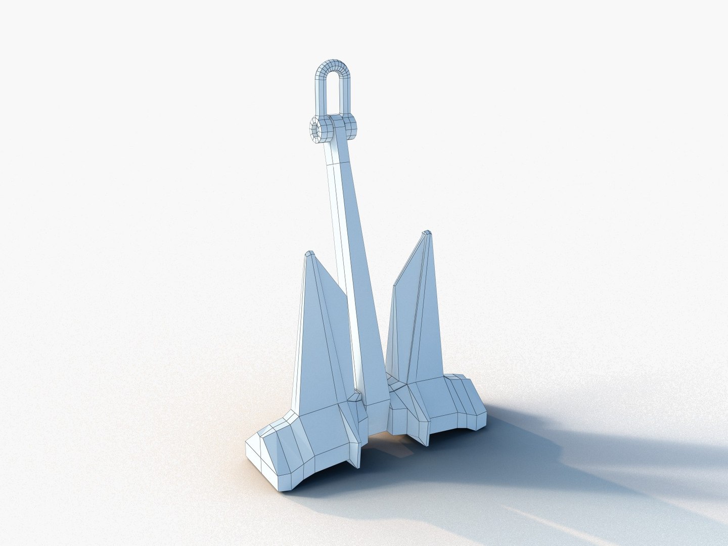 Low-poly Ship Anchor 3D Model - TurboSquid 1592242