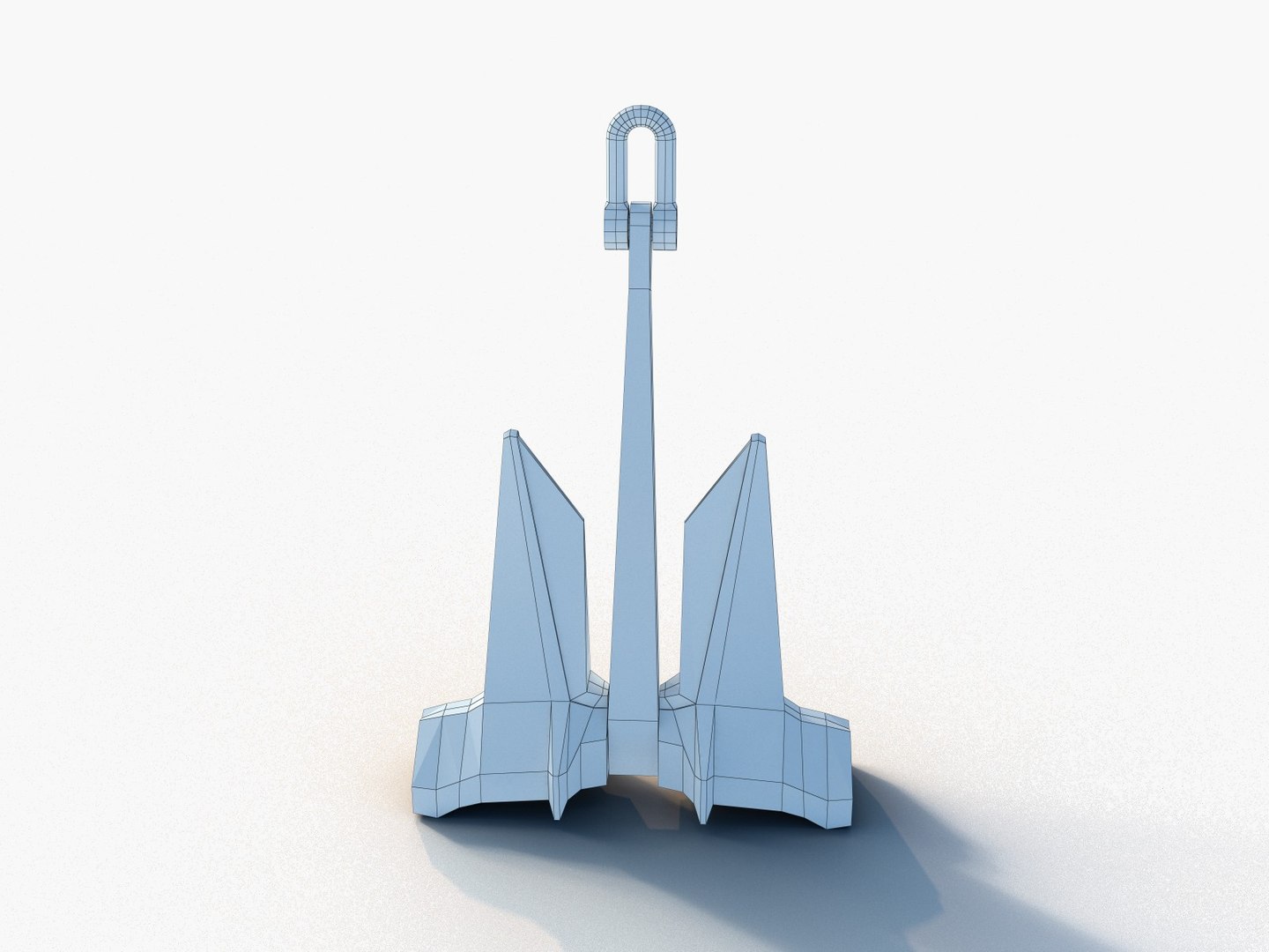 Low-poly Ship Anchor 3D Model - TurboSquid 1592242