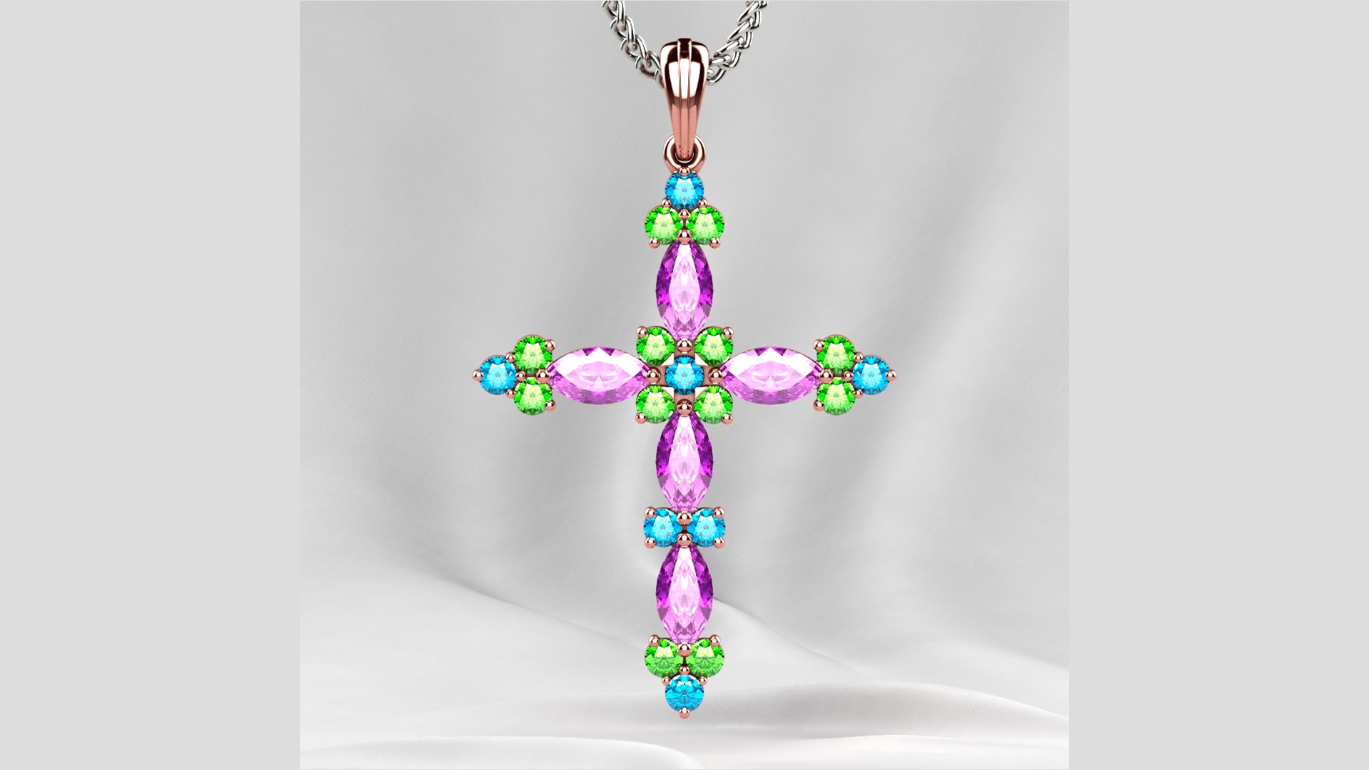 Low Weight Fashion Gold Cross 3D Model - TurboSquid 1895457