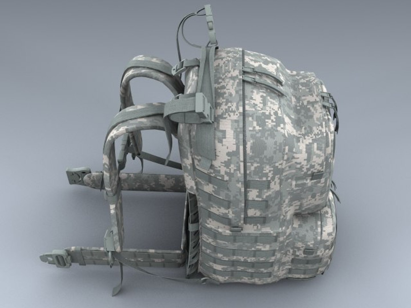 Army Medium Rucksack Acu 3d Model