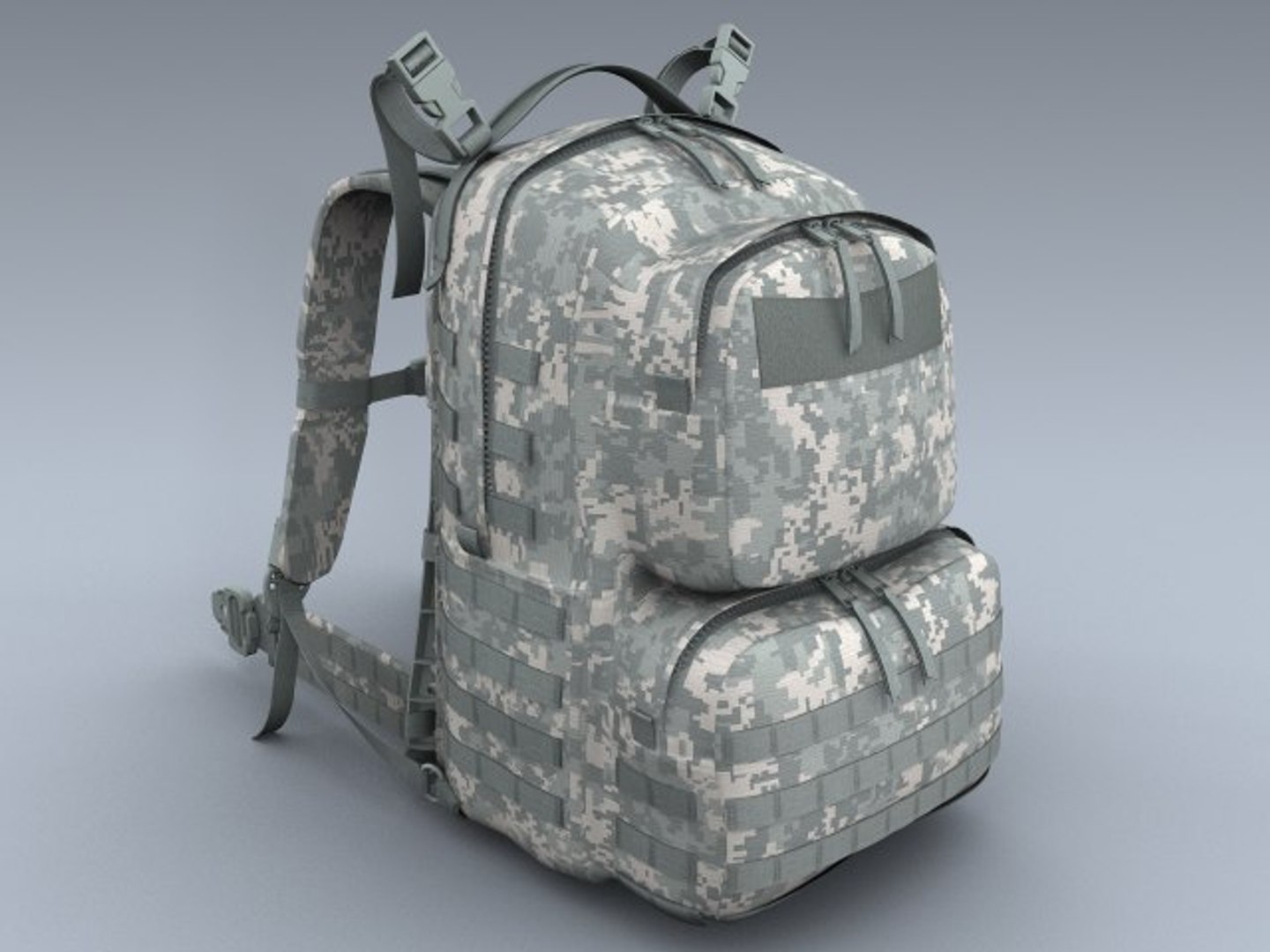 Army Medium Rucksack Acu 3d Model