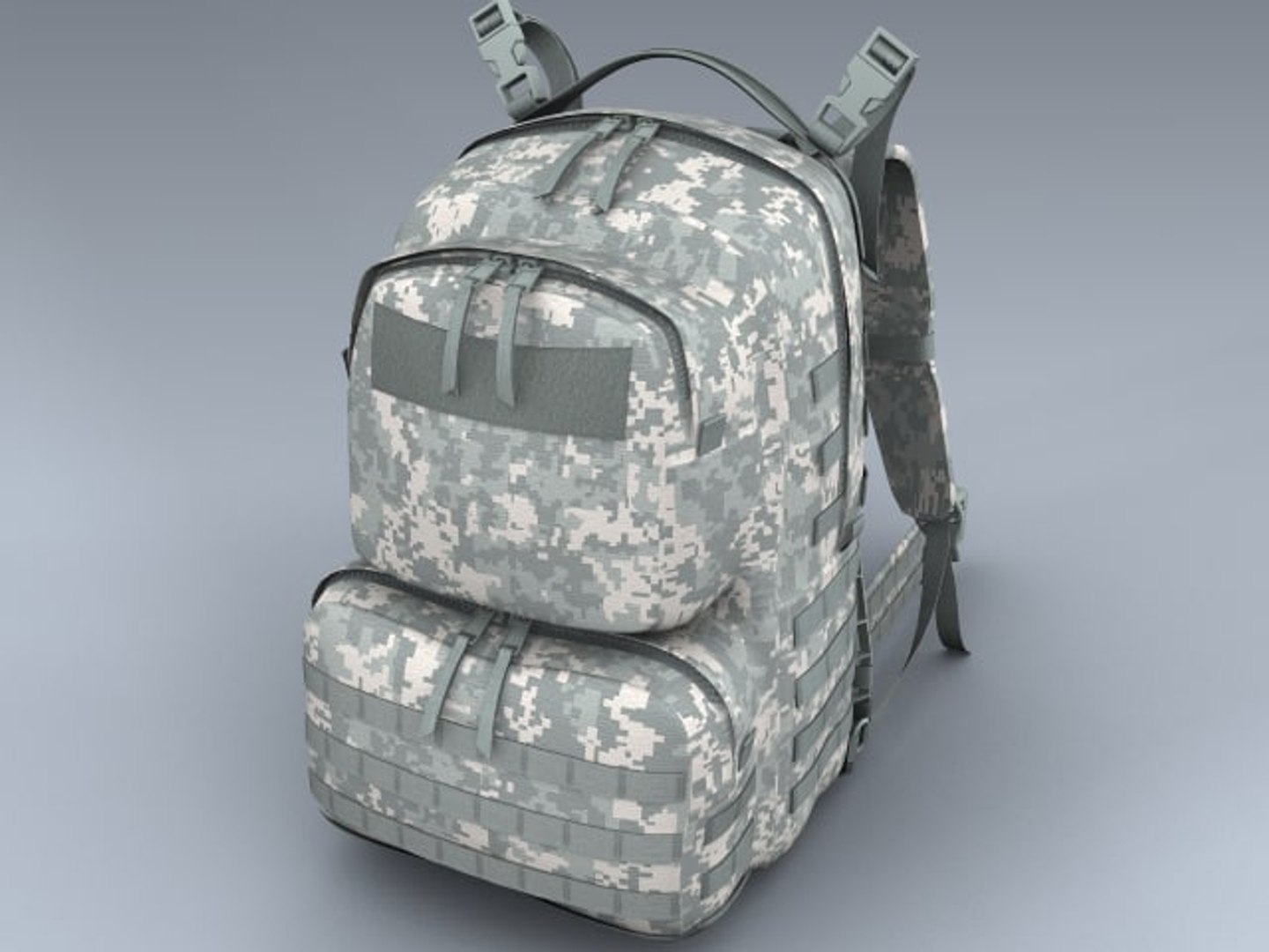 Army Medium Rucksack Acu 3d Model