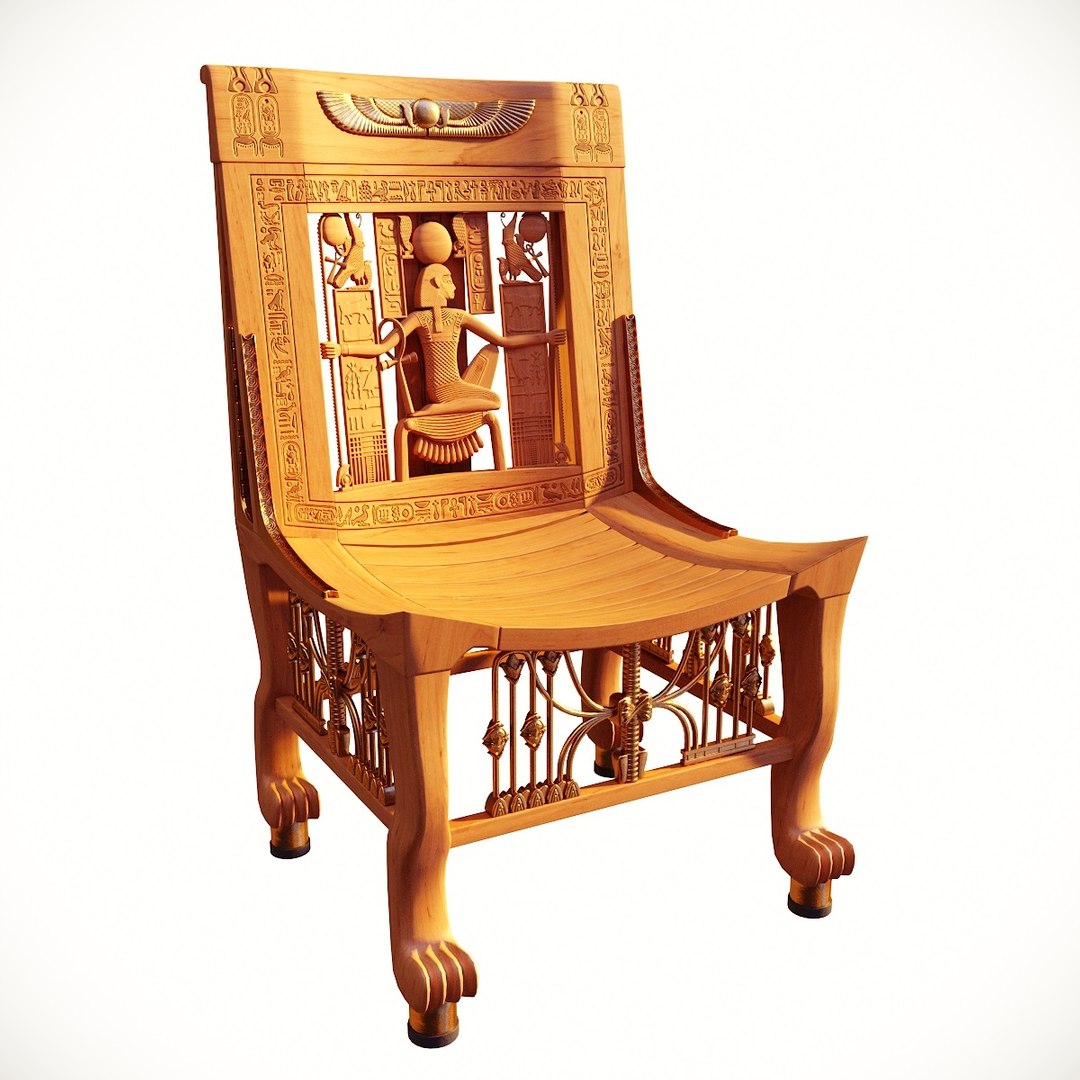 3D Egyptian Chairs Set - TurboSquid 1735227