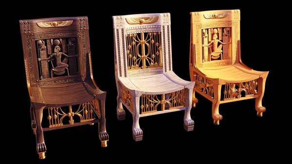 3D Egyptian Chairs Set - TurboSquid 1735227