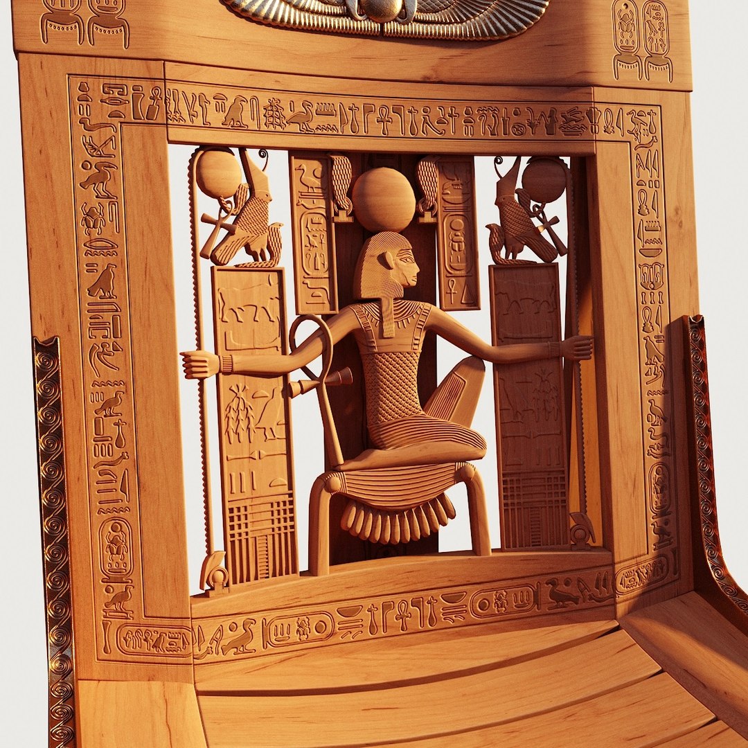 3D Egyptian Chairs Set - TurboSquid 1735227