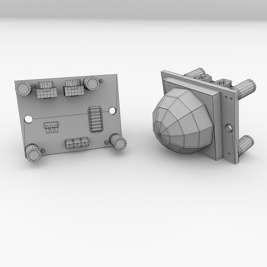 Pir Sensor 3D Model - TurboSquid 1240547