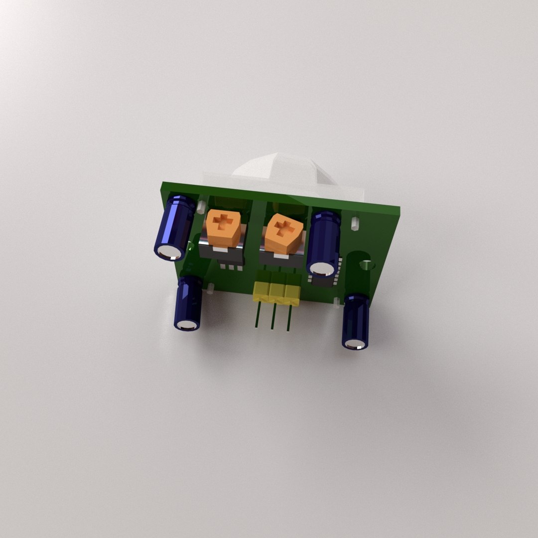 Pir Sensor 3D Model - TurboSquid 1240547