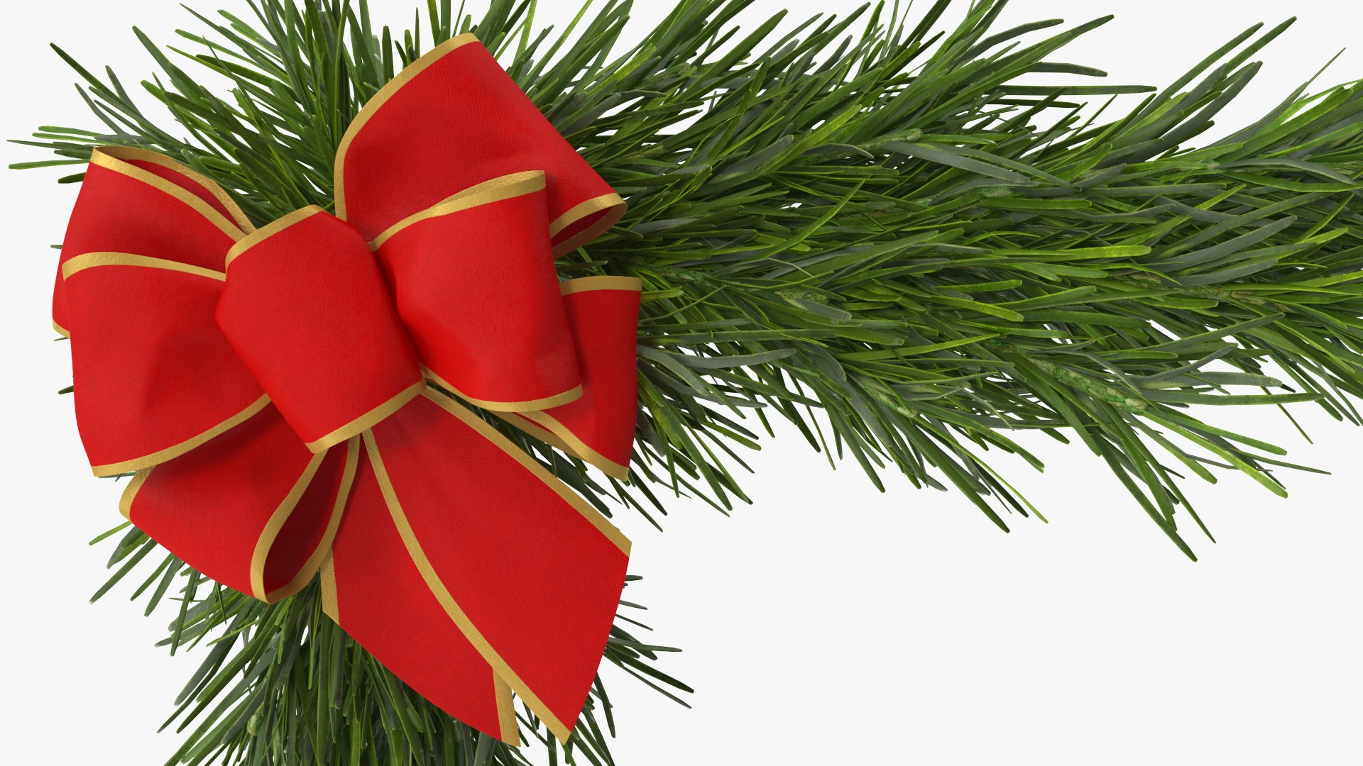 Christmas corner decoration bow 3D - TurboSquid 1674221