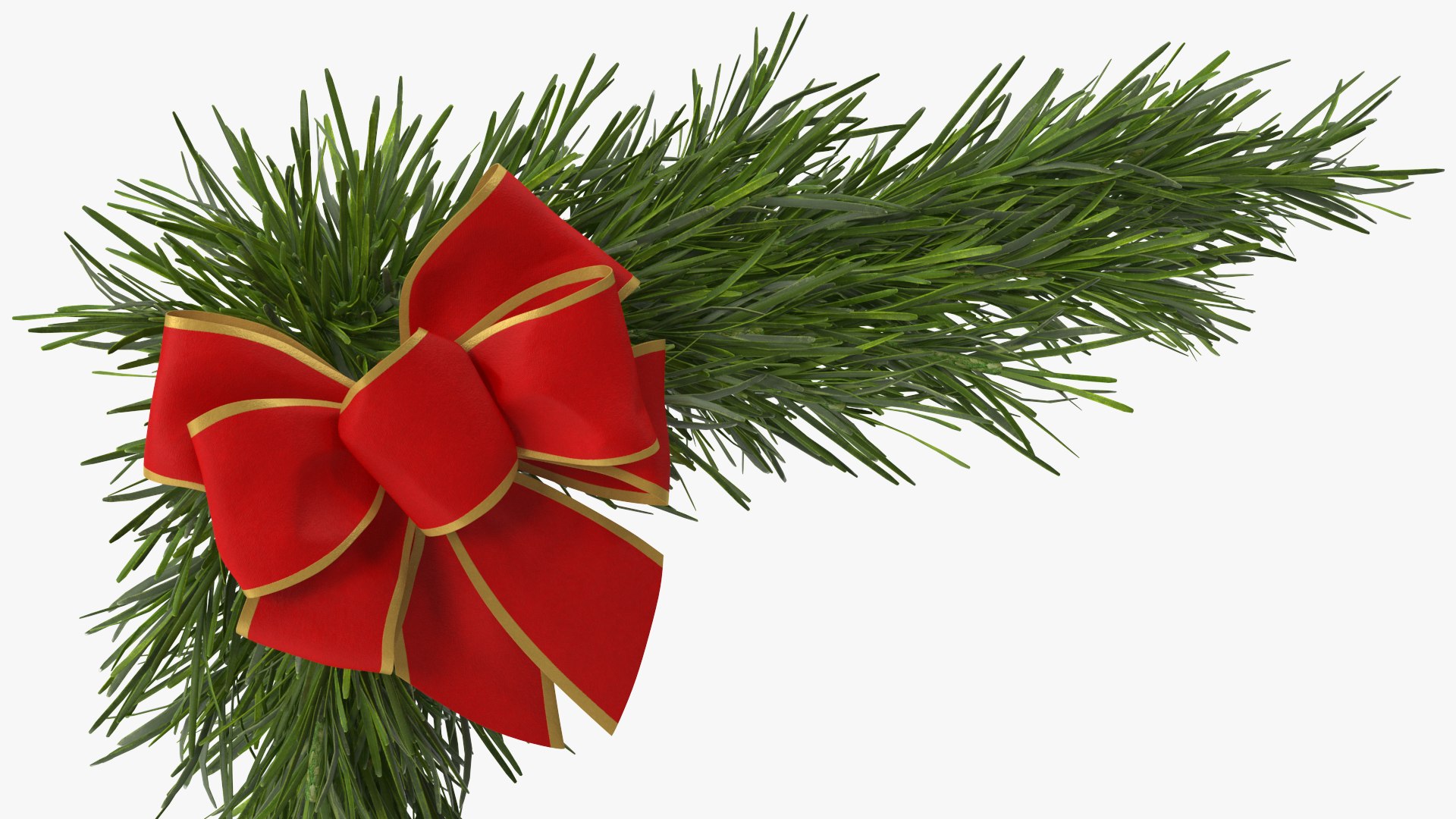 Christmas corner decoration bow 3D - TurboSquid 1674221