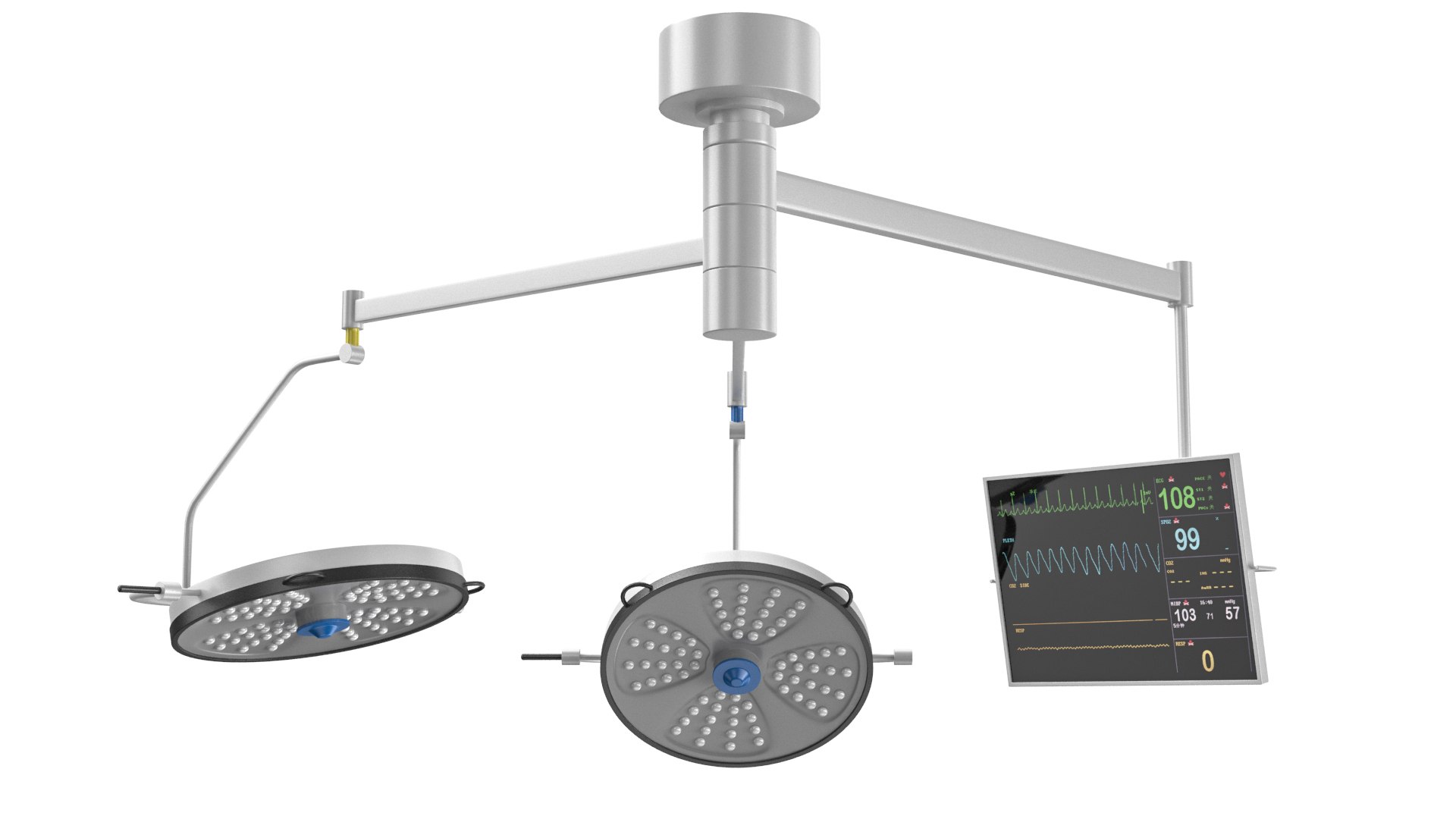 Surgery Lamp Lights 3D Model - TurboSquid 1518338