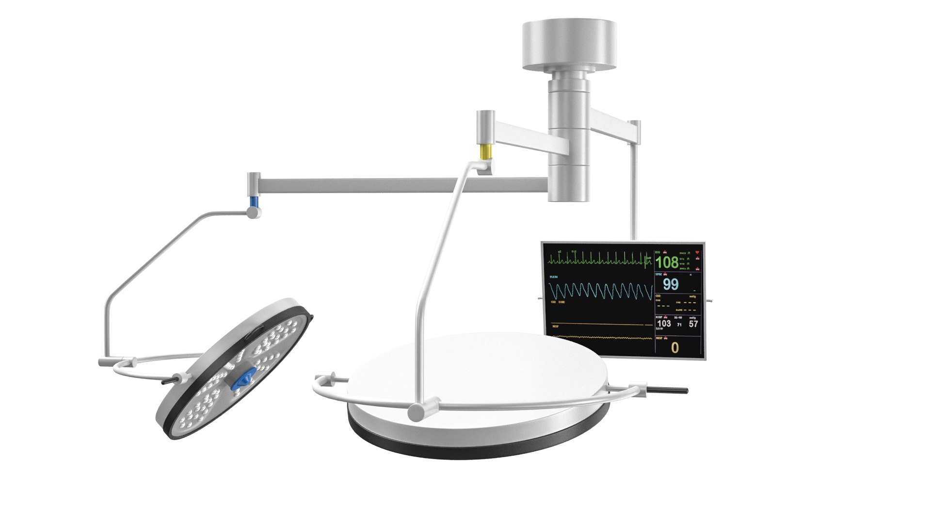 Surgery Lamp Lights 3D Model - TurboSquid 1518338