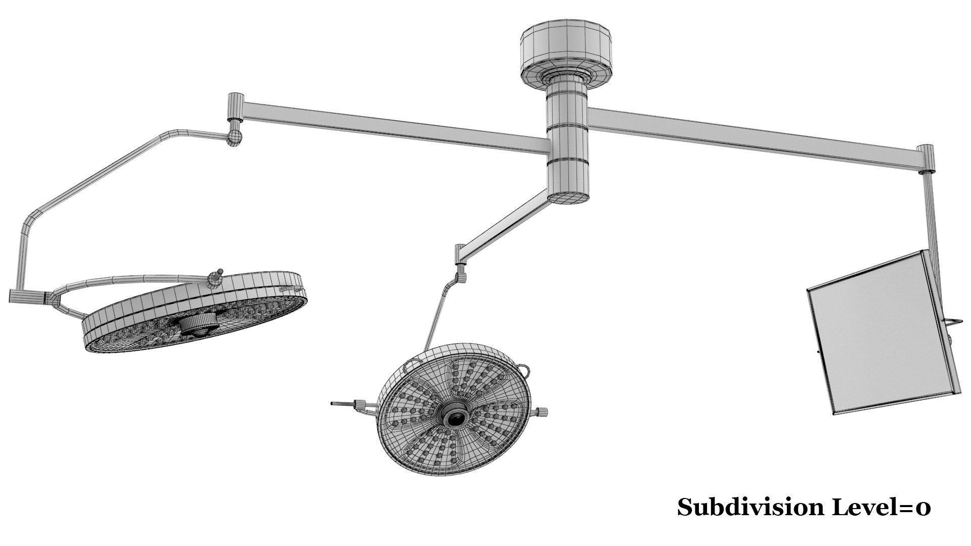 Surgery Lamp Lights 3D Model - TurboSquid 1518338