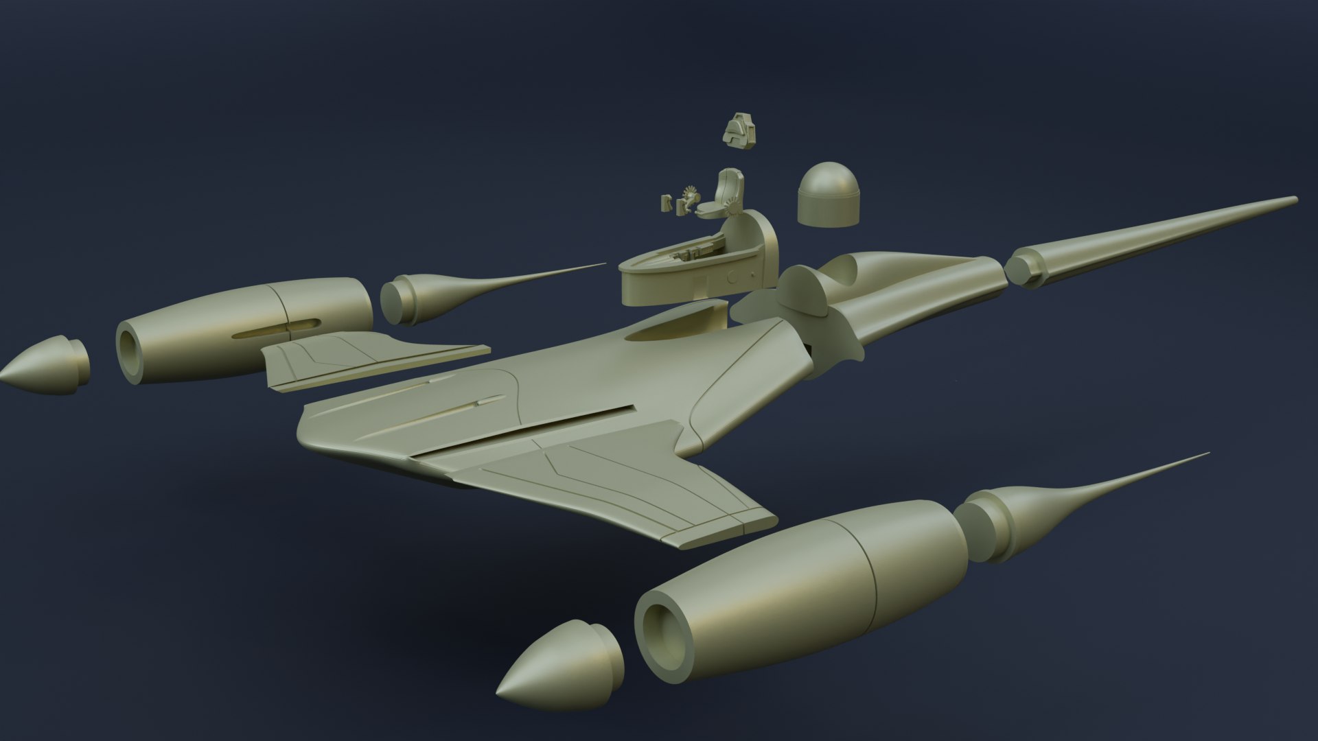 N-1 Naboo starfighter 3D print model 3D model - TurboSquid 2133200