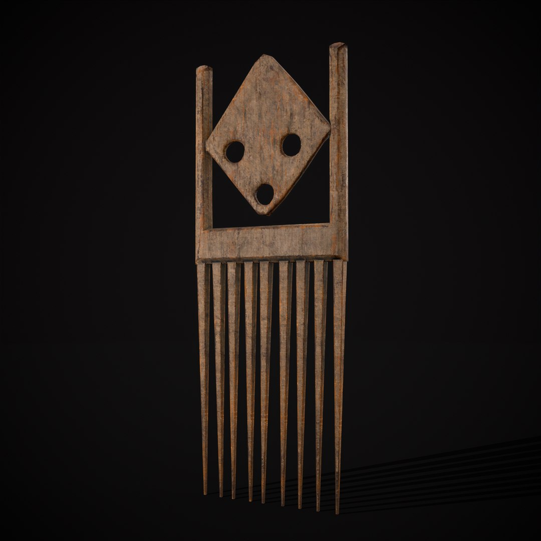 African Wooden Comb 3D Model - TurboSquid 2133551