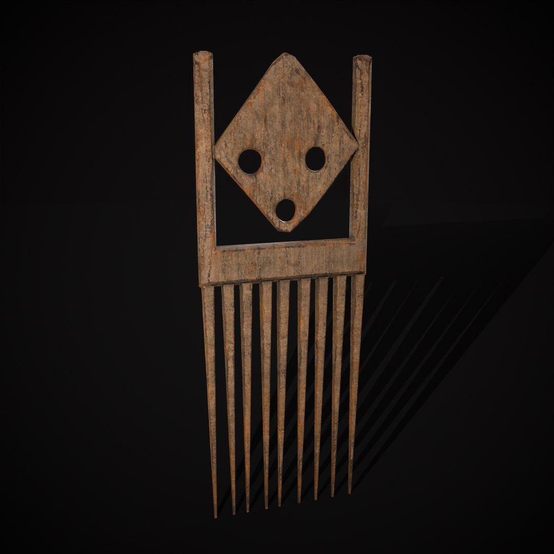 African Wooden Comb 3D Model - TurboSquid 2133551