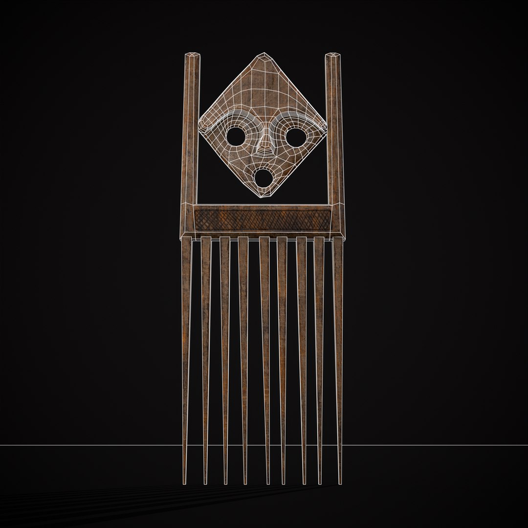 African Wooden Comb 3D Model - TurboSquid 2133551